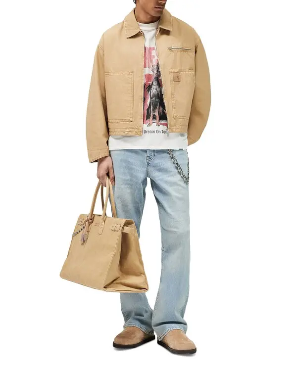 REPRESENT Cotton Canvas Worker Jacket - Washed Tan