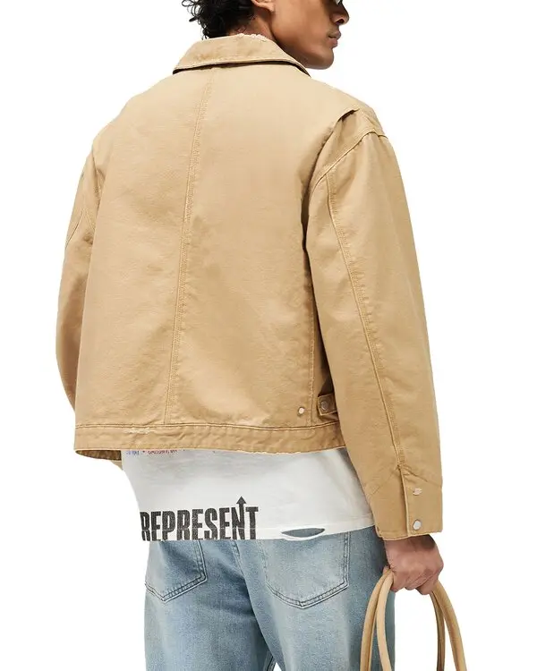 REPRESENT Cotton Canvas Worker Jacket - Washed Tan