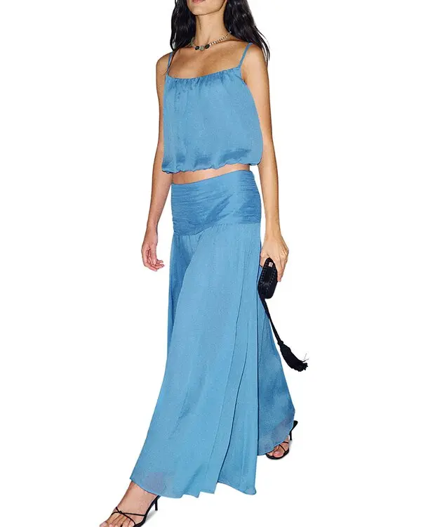 REFORMATION Astrid Two Piece Top And Skirt Set - Atlantic