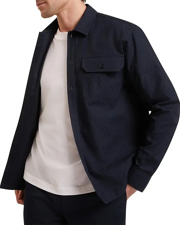 Ted Baker London Levon Jacquard Overshirt - Navy