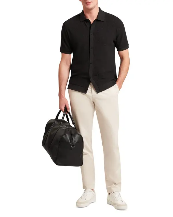 Ted Baker London Connyr Short Sleeve Regular Button Through Shirt - Black