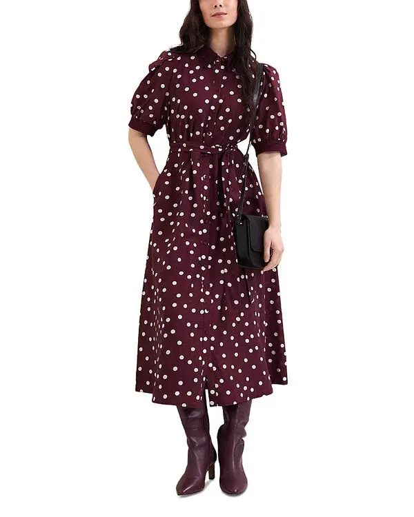 PHASE EIGHT Delphine Midi Dress - Burgundy