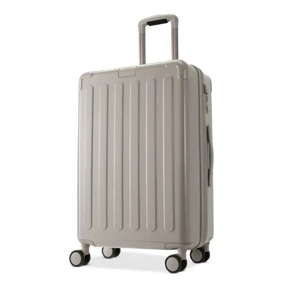 HEDGREN Nostos Glossy Medium Spinner Checked Bag - Pebble