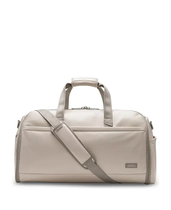 HALFDAY Leather Garment Travel Duffel Bag - Ivory