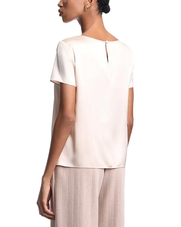 Emporio Armani Silk Stretch Satin Top - Dawn