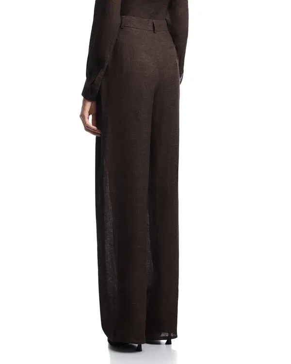 Emporio Armani Linen Blend Chambray Trousers