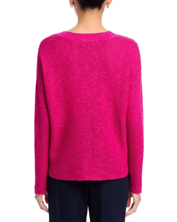Eileen Fisher V-neck Pullover - Fuschia