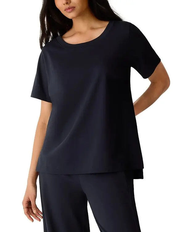 Eileen Fisher Jewel Neck Sleep Top - Ink