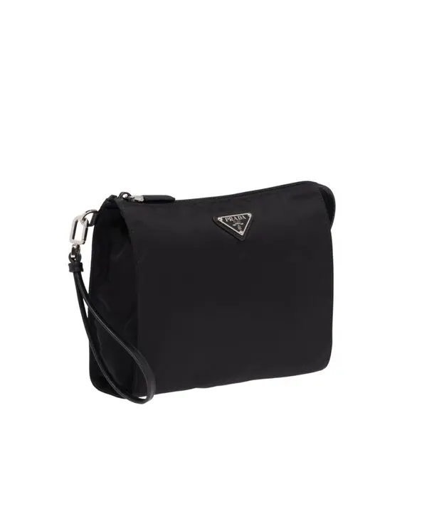 Prada Re-nylon And Saffiano Leather Necessaire - Black