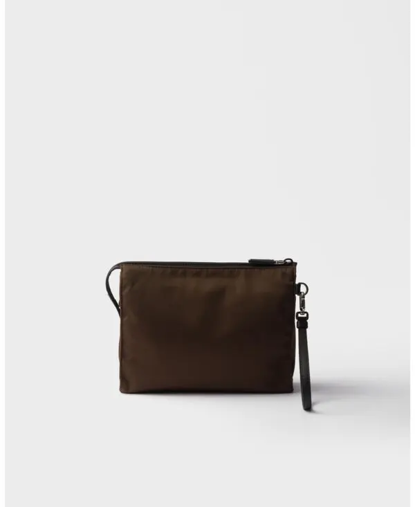 Prada Re-nylon And Saffiano Leather Necessaire - Brown
