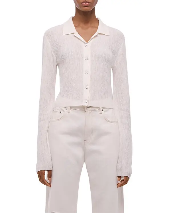 Helmut Lang Linen Blend Knit Shirt - Ivory