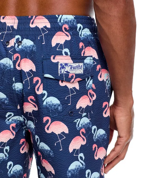 TRUNKS SURF & SWIM CO. Sano Flamingo Flock 6.5" Swim Trunks - Marine