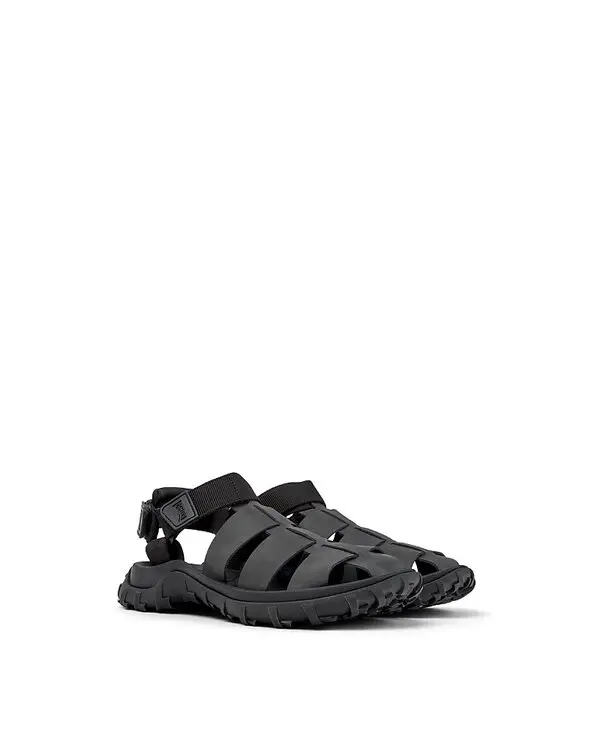 Camper Drift Trail Leather Fisherman Sandals - Black