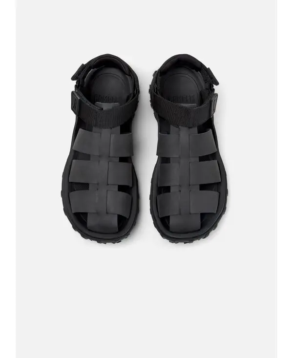 Camper Drift Trail Leather Fisherman Sandals - Black