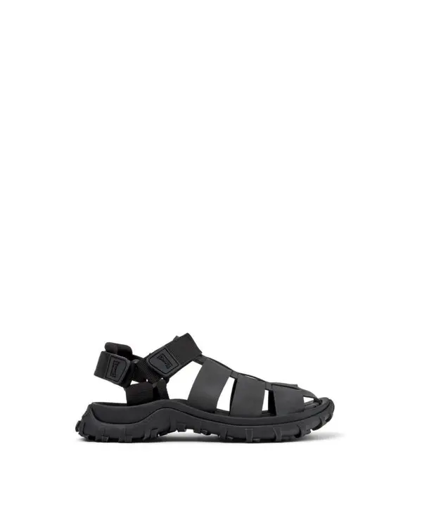 Camper Drift Trail Leather Fisherman Sandals - Black