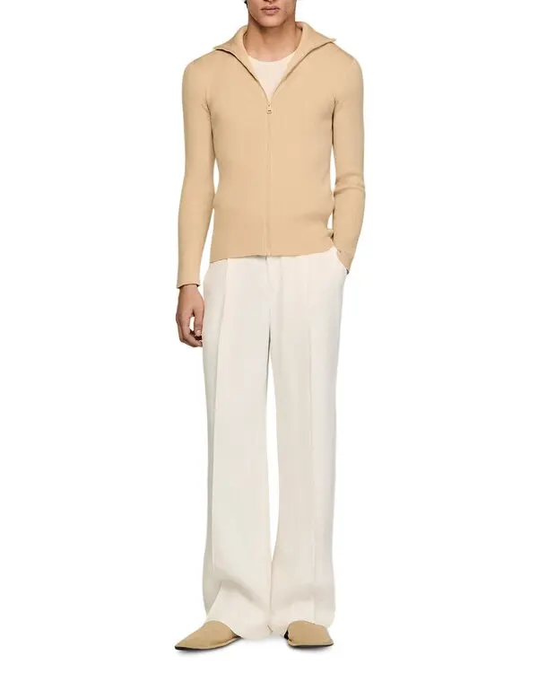 Sandro Zip Knitted Cardigan