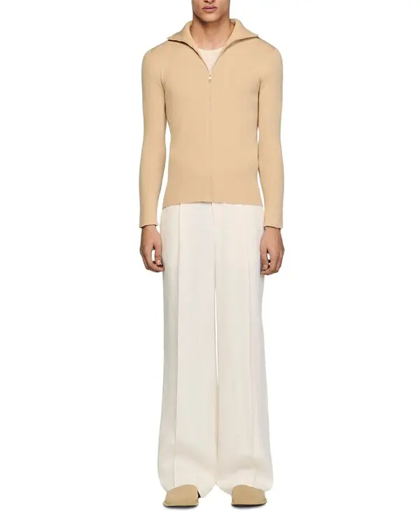 Sandro Zip Knitted Cardigan
