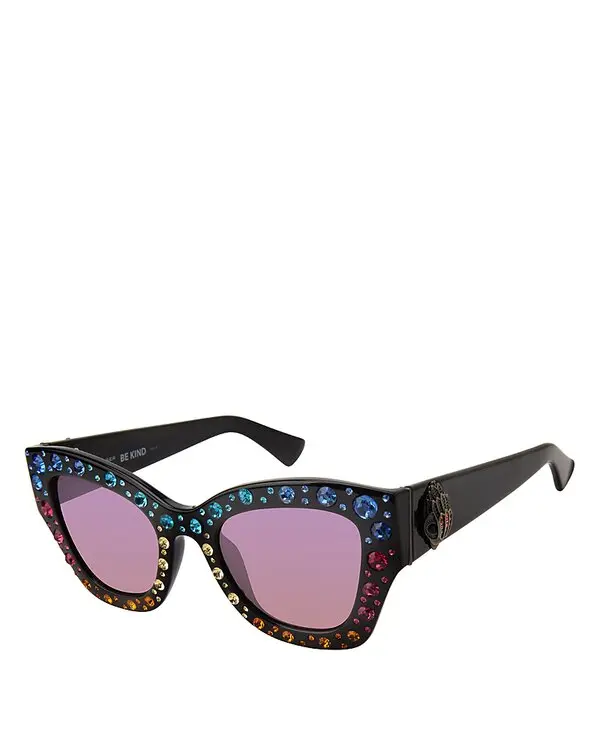 Kurt Geiger Cat Eye Sunglasses, 51mm - Black