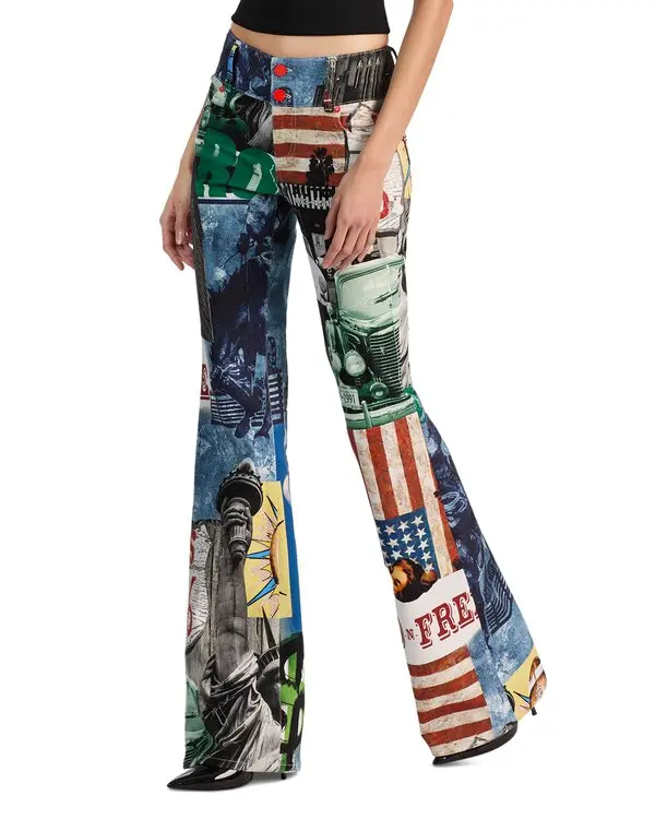 Alice + Olivia Kai Low Rise Bootcut Jeans