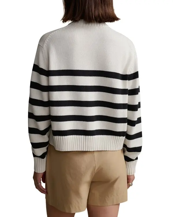Jenni Kayne Cotton Cardigan - Ivory/black