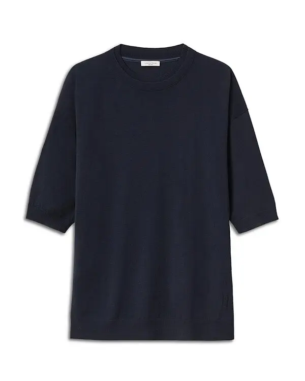 Lafayette 148 New York Crewneck Drop Shoulder Sweater