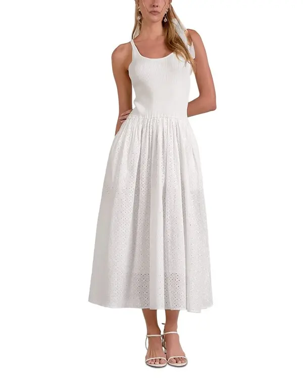 Elan Mixed Media Maxi Dress