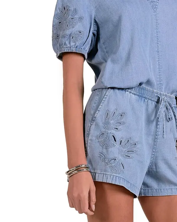 Elan Chambray Drawstring Shorts
