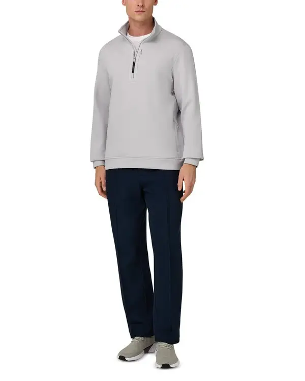Boggi Milano Lightweight Scuba Half Zip Sweatshirt - Ice