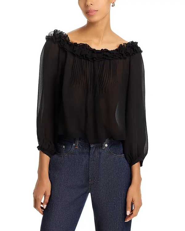 Paige Casey Silk Blouse - Black