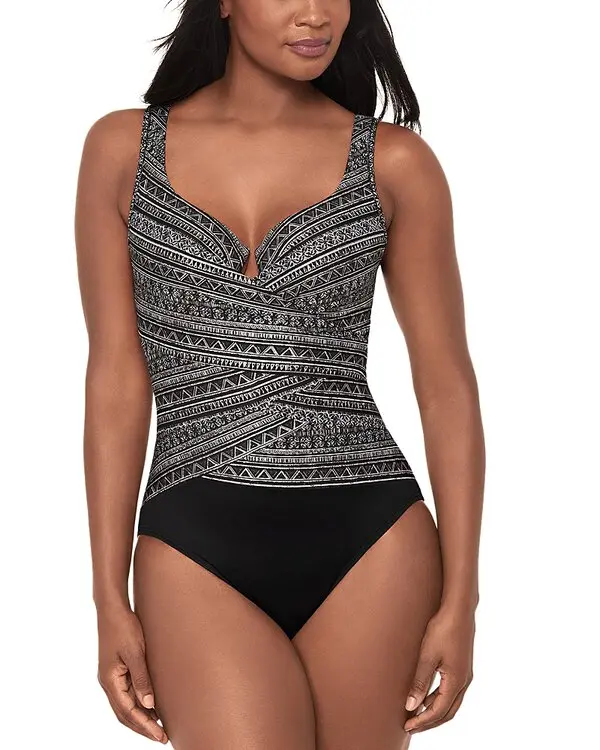 Miraclesuit Elysium Escape One Piece Swimsuit - Black/white