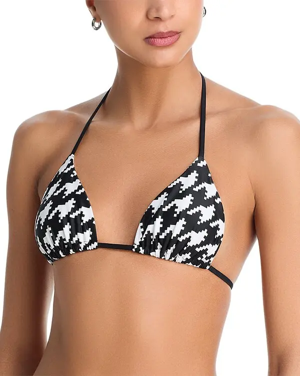 Perfect Moment Triangle Bikini Top - Black/snow White