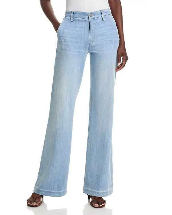Kobi Halperin Eden High Rise Wide Leg Jeans - Light Indigo