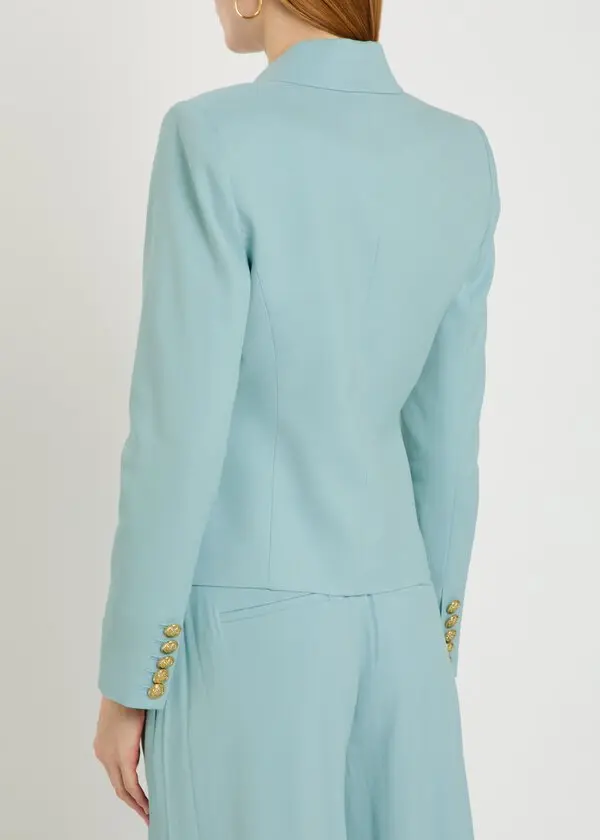 Alice + Olivia Sable Double-breasted Cropped Blazer