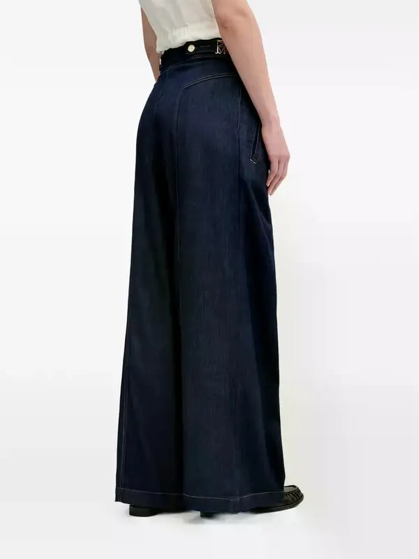 MOS MOSH Wide-leg Jeans With Contrast Stitching