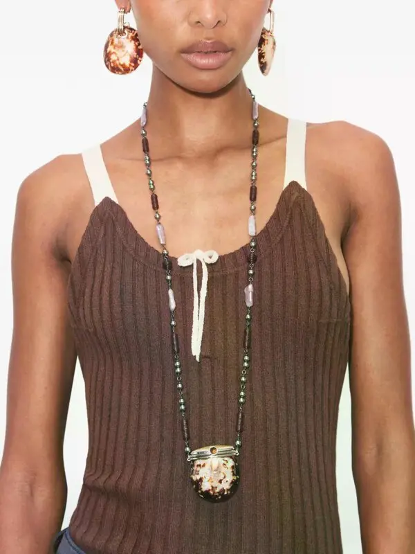 Tory Burch Runway Shell Necklace