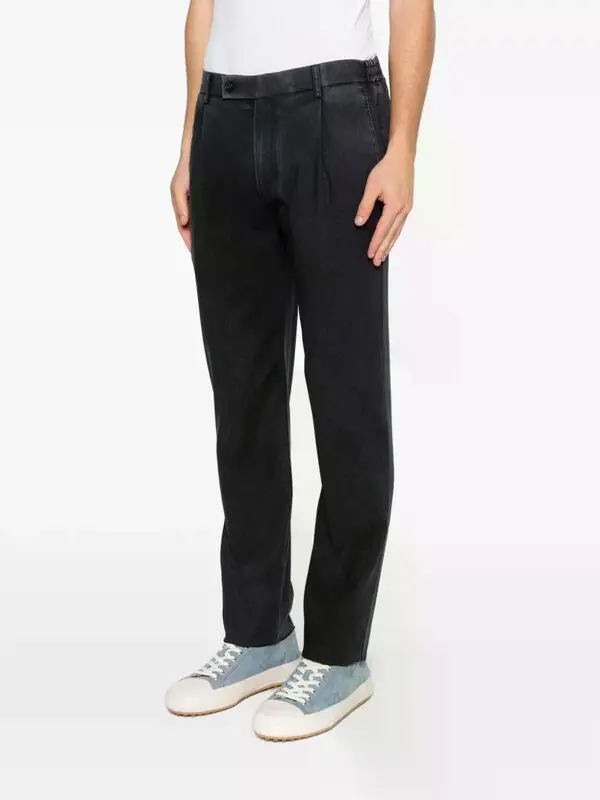 BERWICH Pleated Trousers With Cuffed Hem - Blue