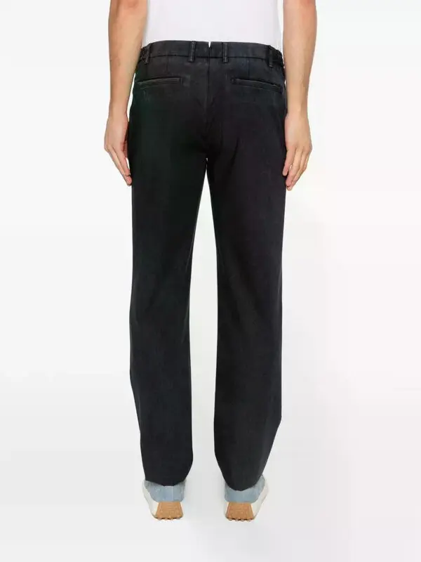 BERWICH Pleated Trousers With Cuffed Hem - Blue