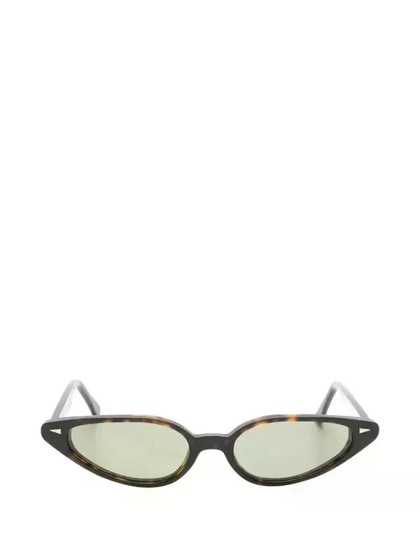 AHLEM Comedie Oval-frame Sunglasses - Brown