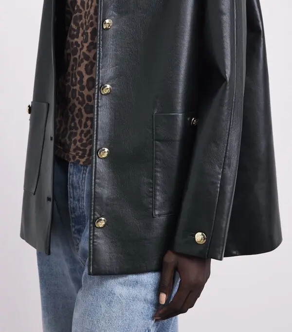 ANINE BING Regenerated Leather Luca Jacket - Black