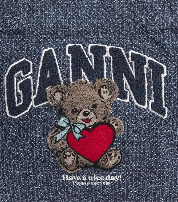 GANNI Tweed Tote Bag