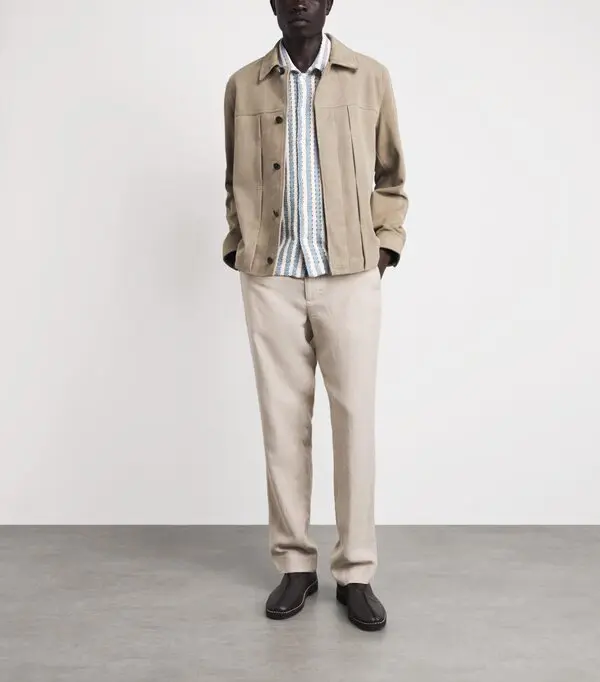 Vince Cotton-blend Beach Stripe Shirt