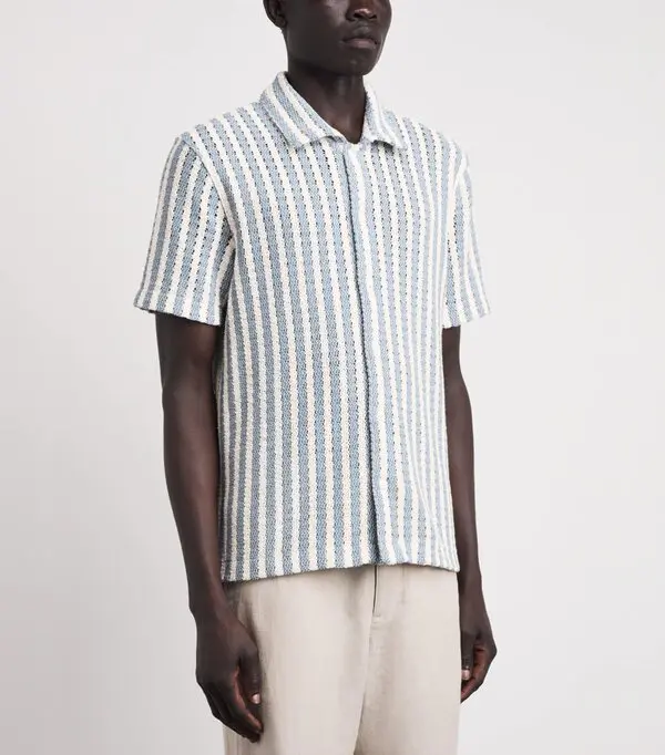 Vince Cotton-blend Beach Stripe Shirt