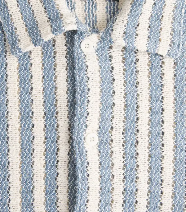 Vince Cotton-blend Beach Stripe Shirt