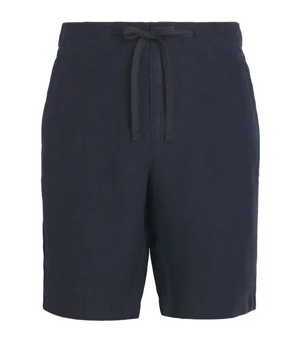 Vince Linen Drawstring Shorts - Navy
