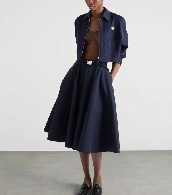 Prada A-line Midi Skirt