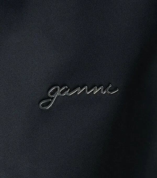 GANNI Belted Organic Cotton Trench Coat