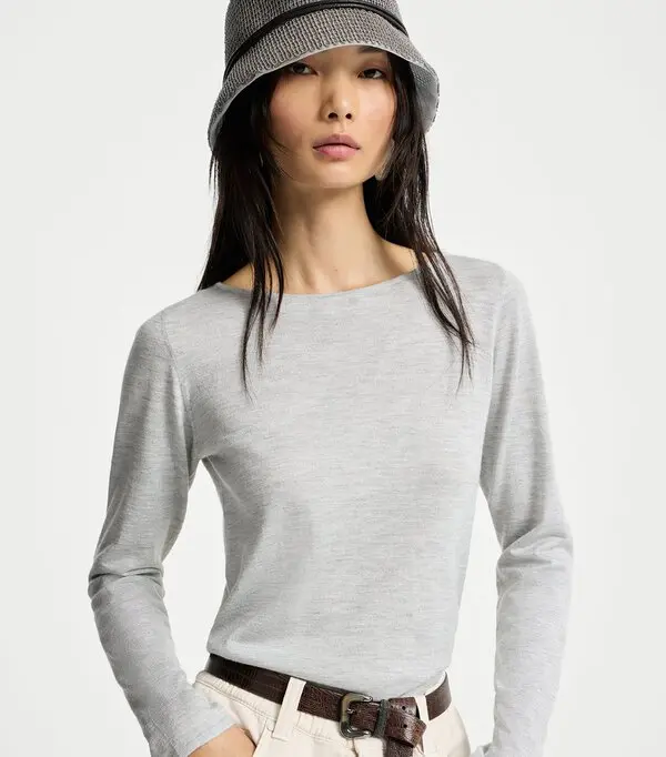 Brunello Cucinelli Cashmere-silk Blend Sweater - Grey