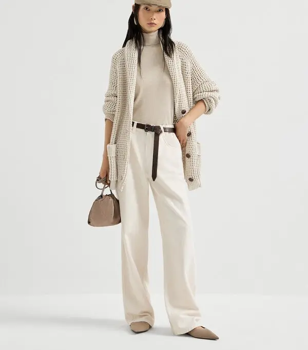 Brunello Cucinelli Cashmere-silk-blend Rollneck Sweater - Beige