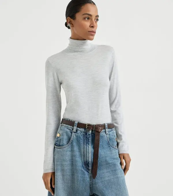 Brunello Cucinelli Cashmere-silk-blend Rollneck Sweater