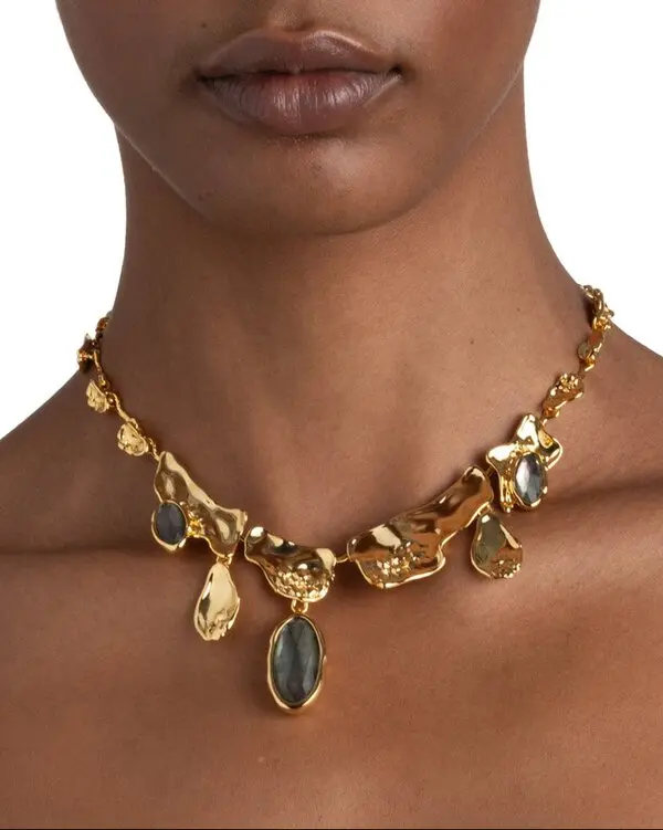 Alexis Bittar Brut Reef Bib Necklace - Gold